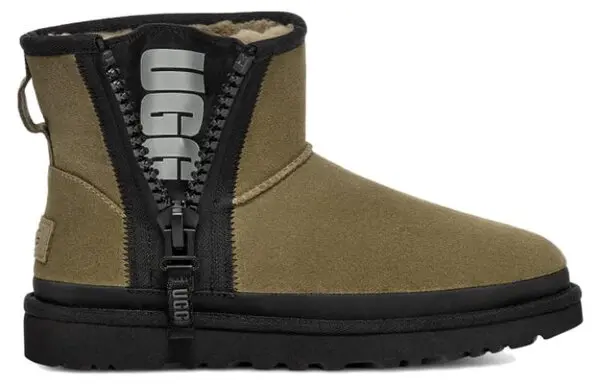 UGG Classic Mini Zipper Tape Logo 'burnt Olive