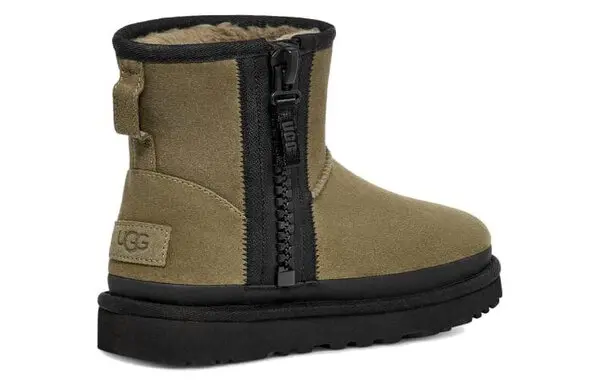 UGG Classic Mini Zipper Tape Logo 'burnt Olive