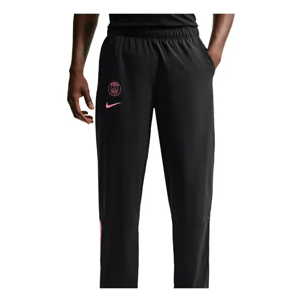 Nike X Paris Saint-germain Energy Woven Pants 'black Pink Beam - Black/pink Beam