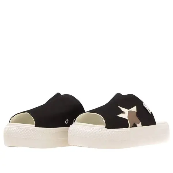 CONVERSE Chuck Taylor All Star Platform Slides 'cowspot Black - Black/beige