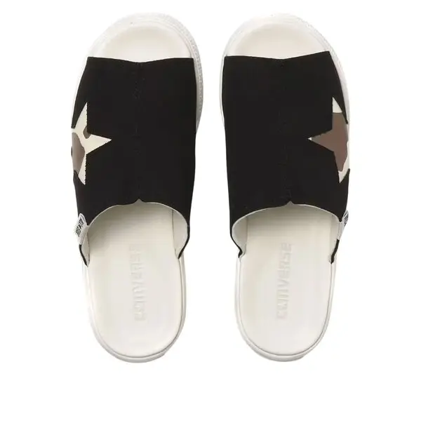 CONVERSE Chuck Taylor All Star Platform Slides 'cowspot Black - Black/beige