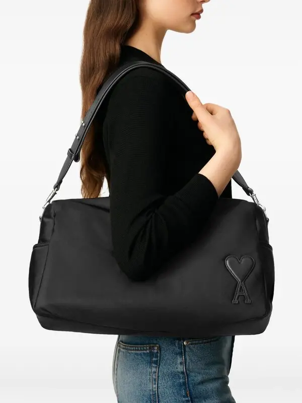 AMI Paris Marcel Nylon Large Shoulder Bag