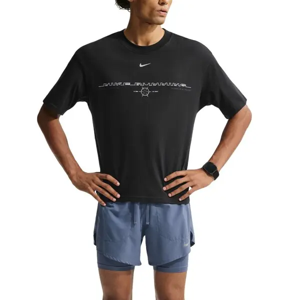 Nike T-shirt 'black Reflective Silver