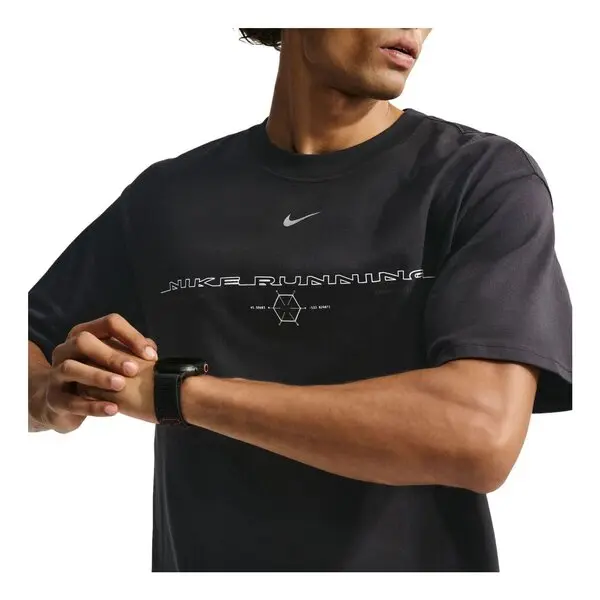Nike T-shirt 'black Reflective Silver - Black/reflective Silver