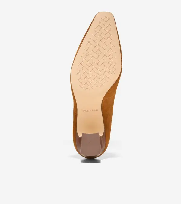 Cole Haan Blanche Snip Toe Pumps - Tobacco-stacked Heel