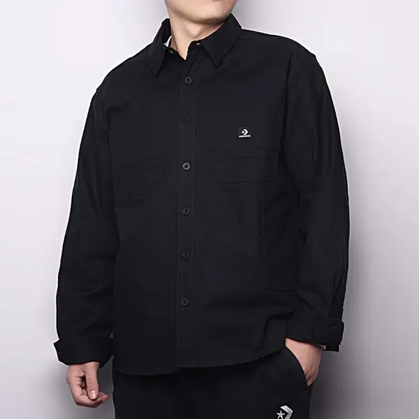 CONVERSE Carpenter Pocket Button Down Long Sleeve Shirt Asia Sizing