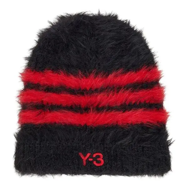 Adidas X Y-3 Stripes Beanie 'black Scarlet