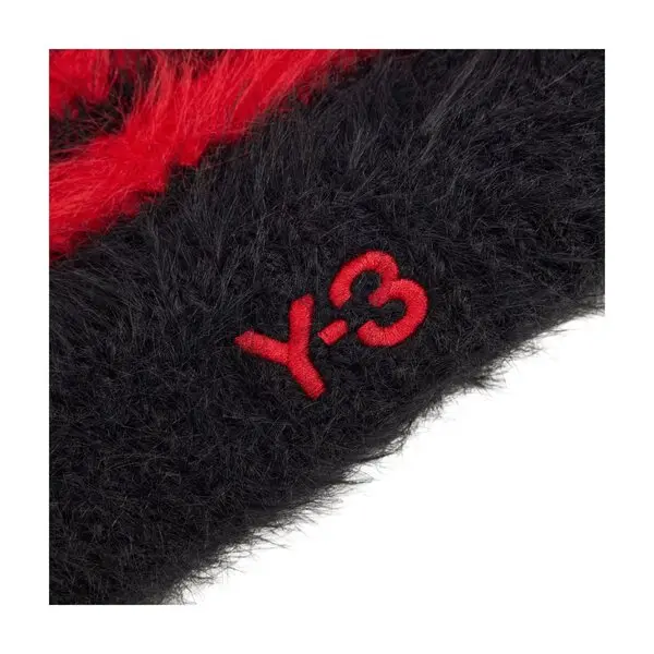 Adidas X Y-3 Stripes Beanie 'black Scarlet