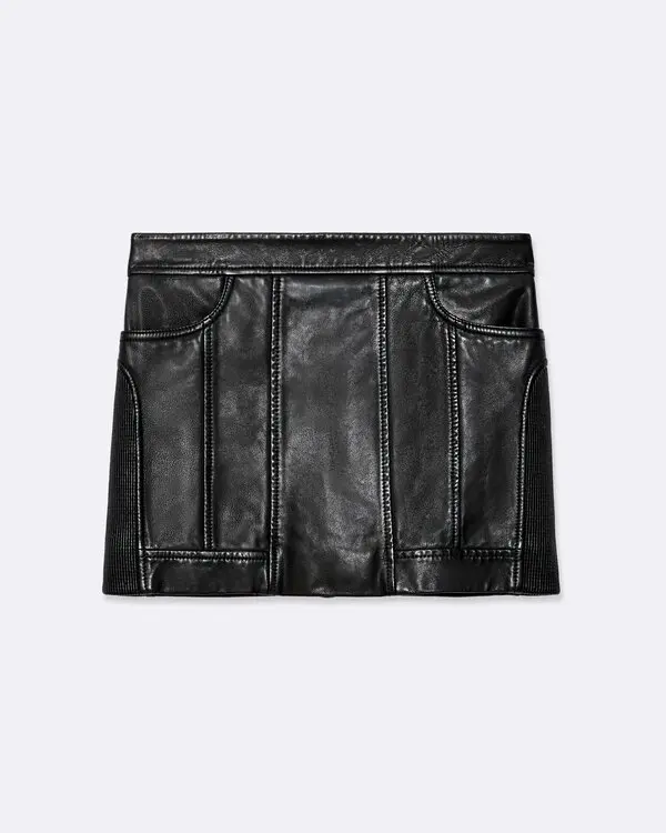 ALLSAINTS Endry Leather Mini Skirt