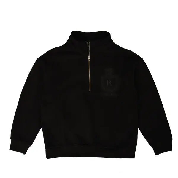 RAVE ON TREND Crest Half Zip - Black