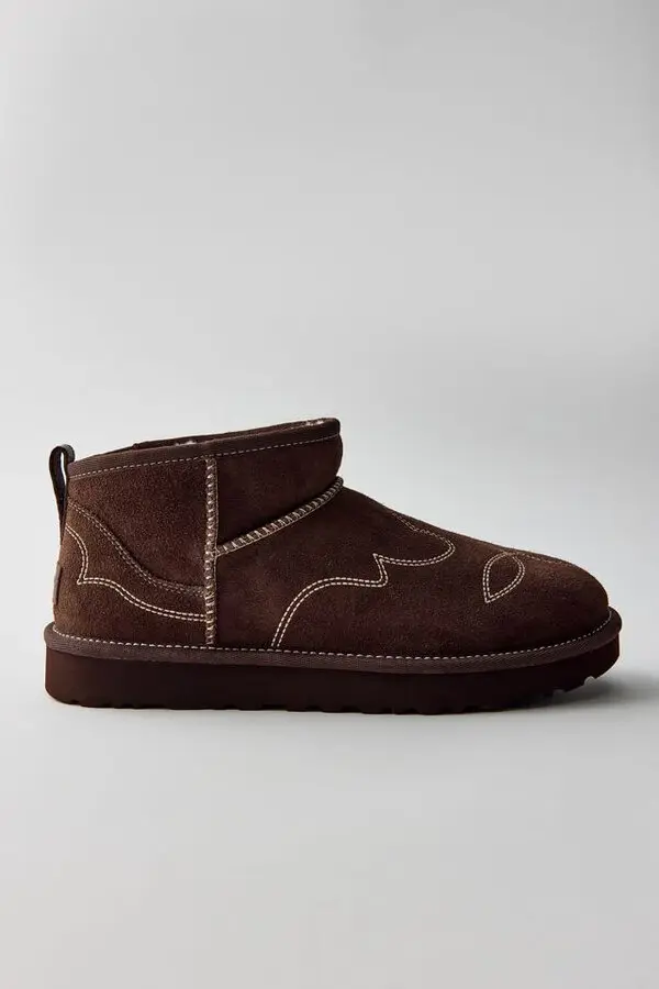 UGG Classic Ultra Mini Western Embroidered Boots