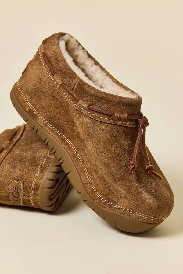 UGG Bucked Suede Clogs - Chestnut