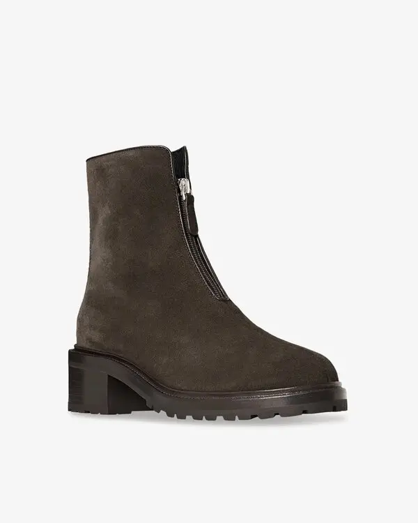 THE ROW Hike Sporty Suede Zip Boots - Brown
