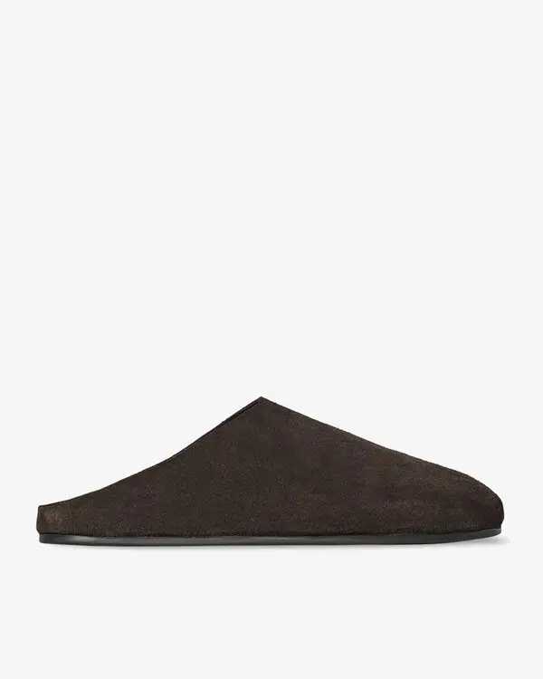 THE ROW Hudson Mule Slides - Brown