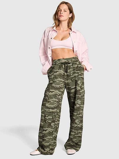 Pink Campus Fleece™ Cargo Sweatpants - Print