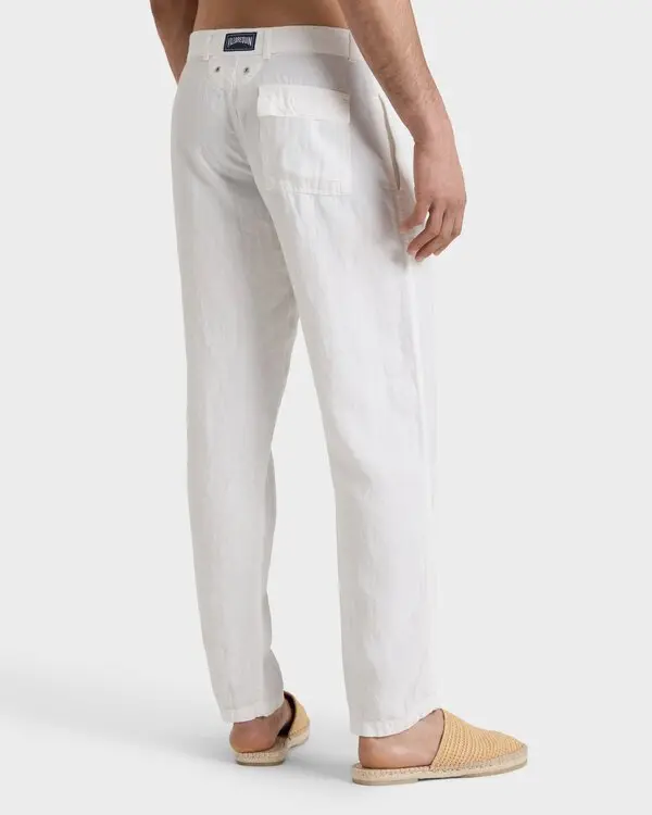 Vilebrequin Linen Pants Straight Solid Pant Panache
