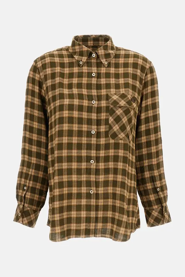 WALES BONNER Camicia Ritual In Flanella A Quadri - Multicolore