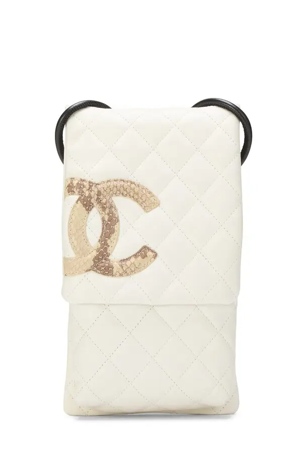 Chanel Quilted Calfskin Cambon Flap Crossbody - White