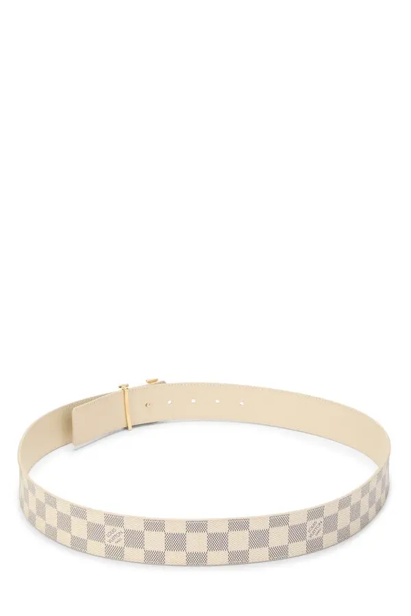 LOUIS VUITTON Damier Azur Ceinture Initiales 100