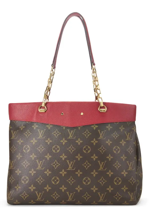 LOUIS VUITTON Monogram Canvas Pallas Shopper - Red