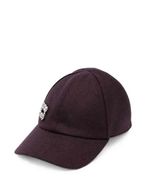 ROGER VIVIER Rv Flower Strass Baseball Cap - Multicolor