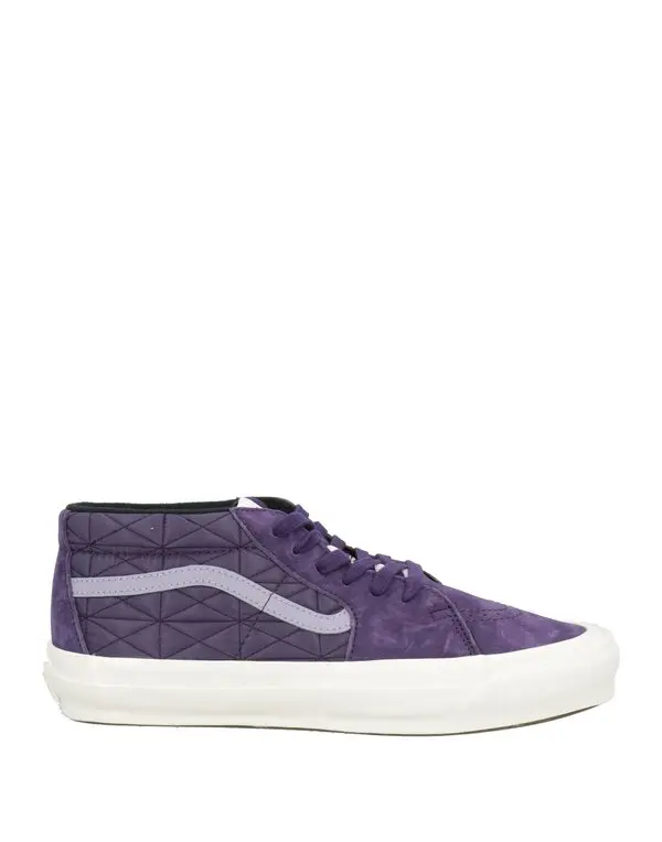 VANS Sneakers Size Leather, Textile Fibers