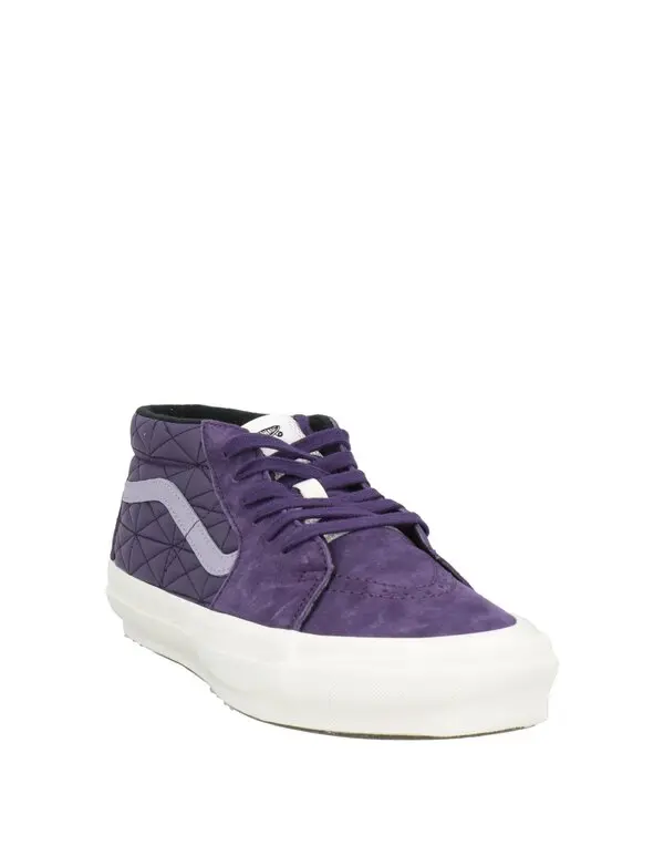 VANS Sneakers Size Leather, Textile Fibers