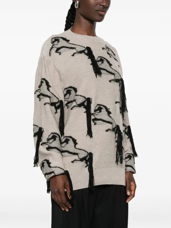 Stella McCartney Embroidered Horse Wool Jumper