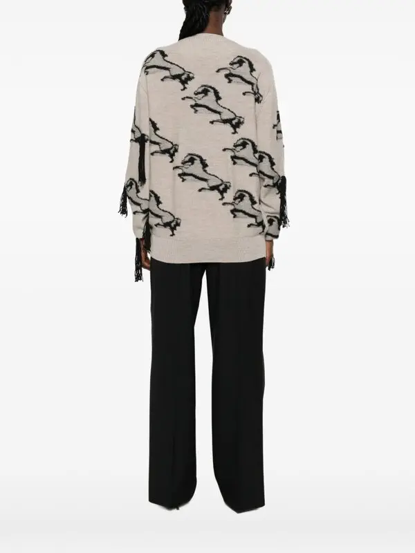 Stella McCartney Embroidered Horse Wool Jumper