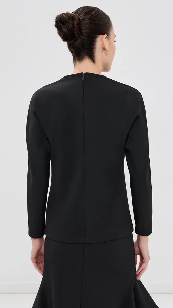 Tibi Luxe Crepe Knit Dolman Top