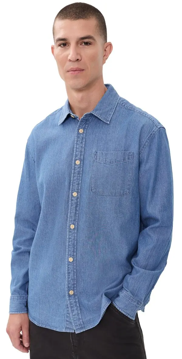 KATIN Henry Denim Shirt - Medium Indigo