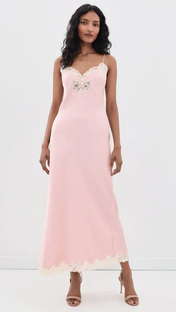 LoveShackFancy Lomira Lace Bow Dress