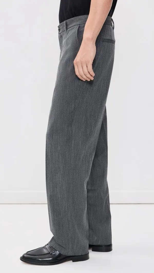 LES DEUX Herringbone Tailored Pants