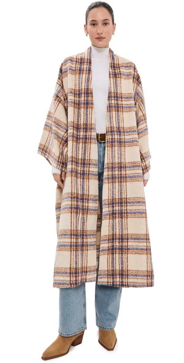La Vie Style House Maxi Duster Cardigan - Beige