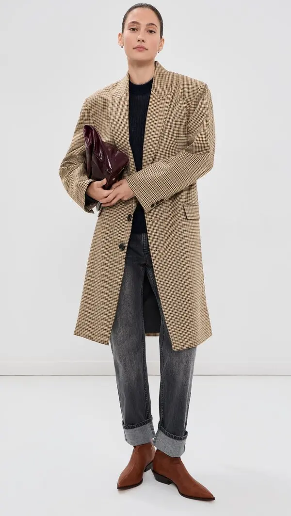 Tibi Menswear Tech Twill Tailored Midi Coat