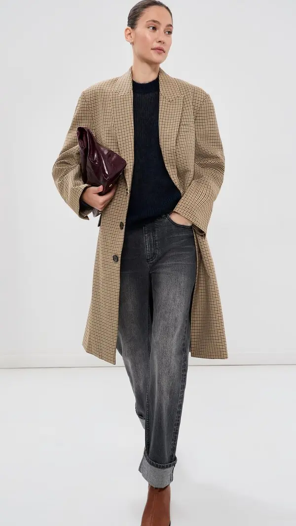 Tibi Menswear Tech Twill Tailored Midi Coat