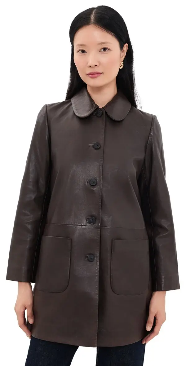 Ba&sh Madie Leather Coat