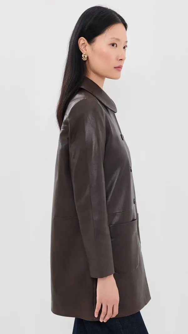 Ba&sh Madie Leather Coat