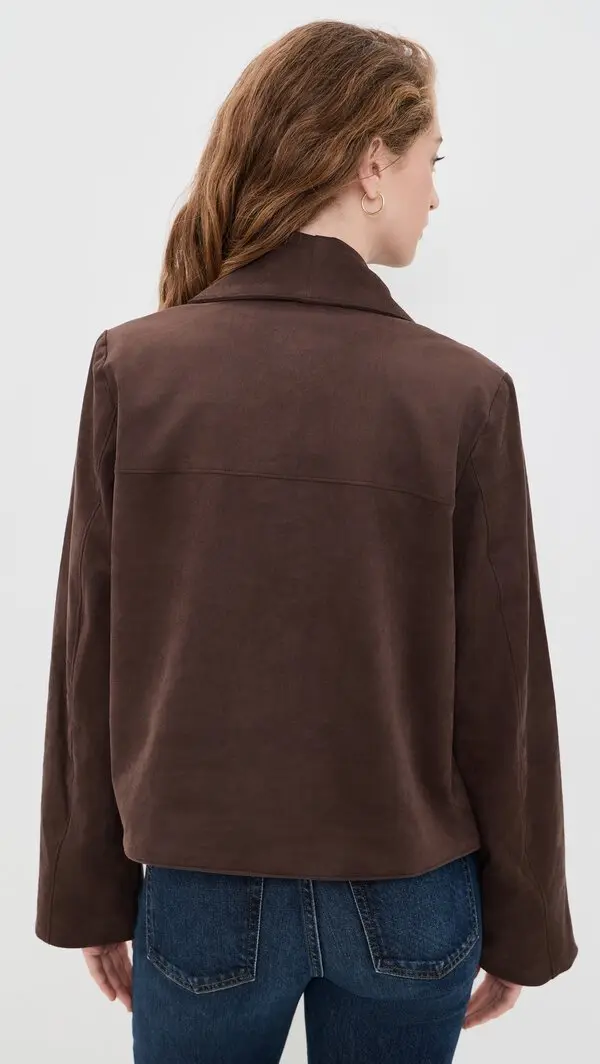 Splendid X Cella Jane Crop Icon Faux Suede Coat