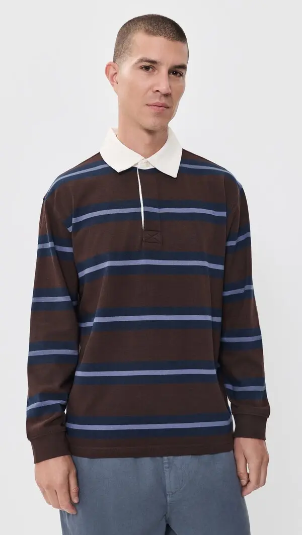 WAX LONDON Rowhill Striped Rugby