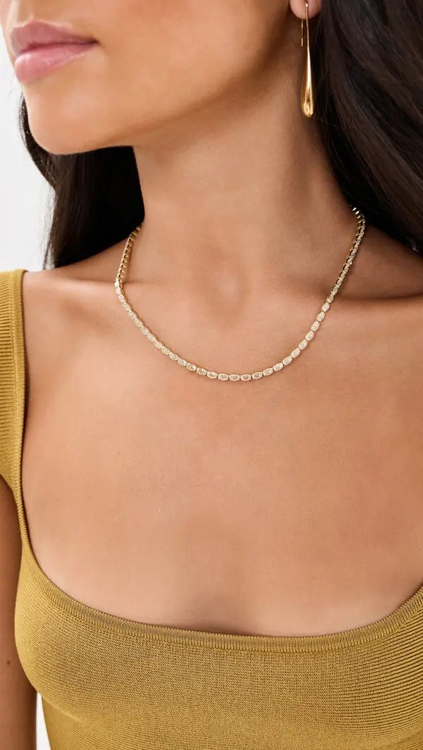 Shashi Marquise Bezel Tennis Necklace