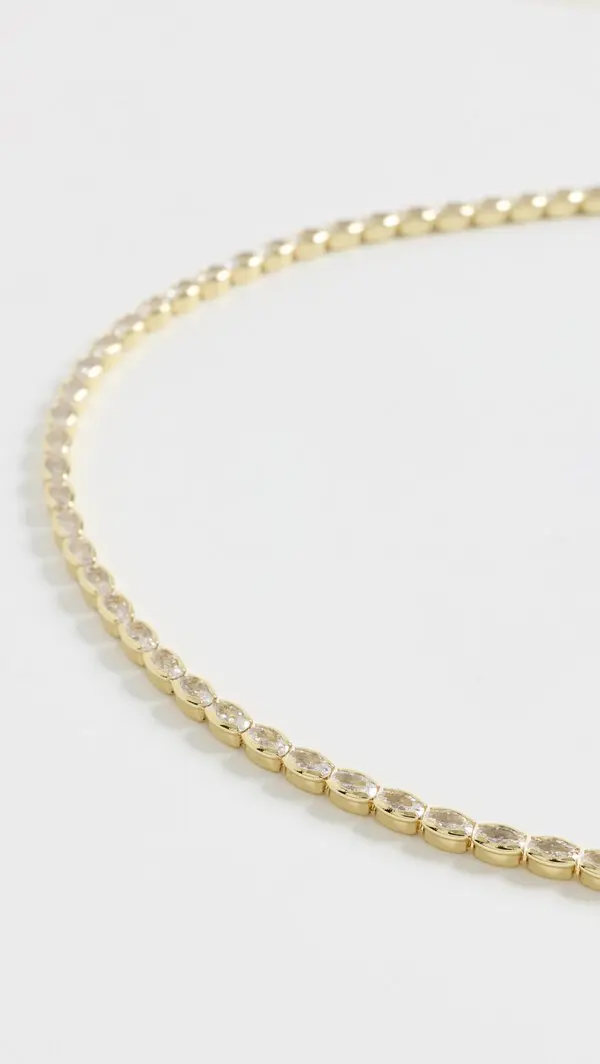 Shashi Marquise Bezel Tennis Necklace