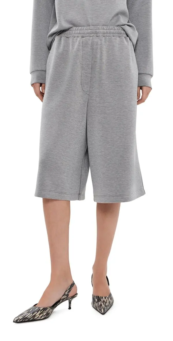 Tibi Feather Weight Viscose Neoprene Relaxed Shorts
