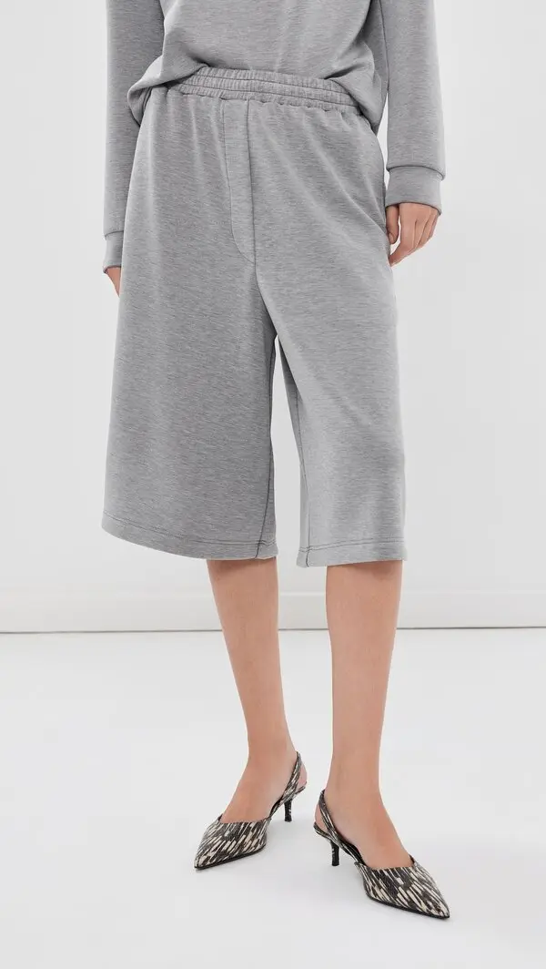 Tibi Feather Weight Viscose Neoprene Relaxed Shorts