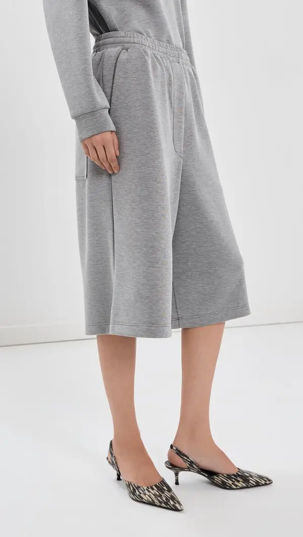 Tibi Feather Weight Viscose Neoprene Relaxed Shorts