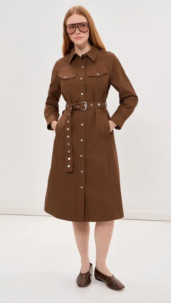 3.1 Phillip Lim Belted Utility Midi Shirt Dress