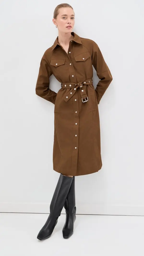 3.1 Phillip Lim Belted Utility Midi Shirt Dress