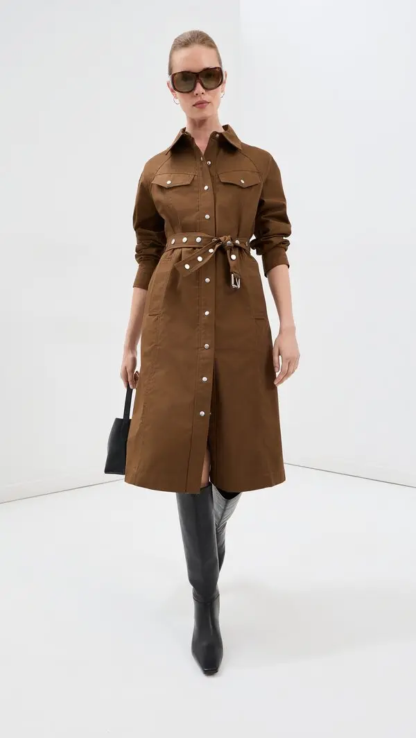 3.1 Phillip Lim Belted Utility Midi Shirt Dress