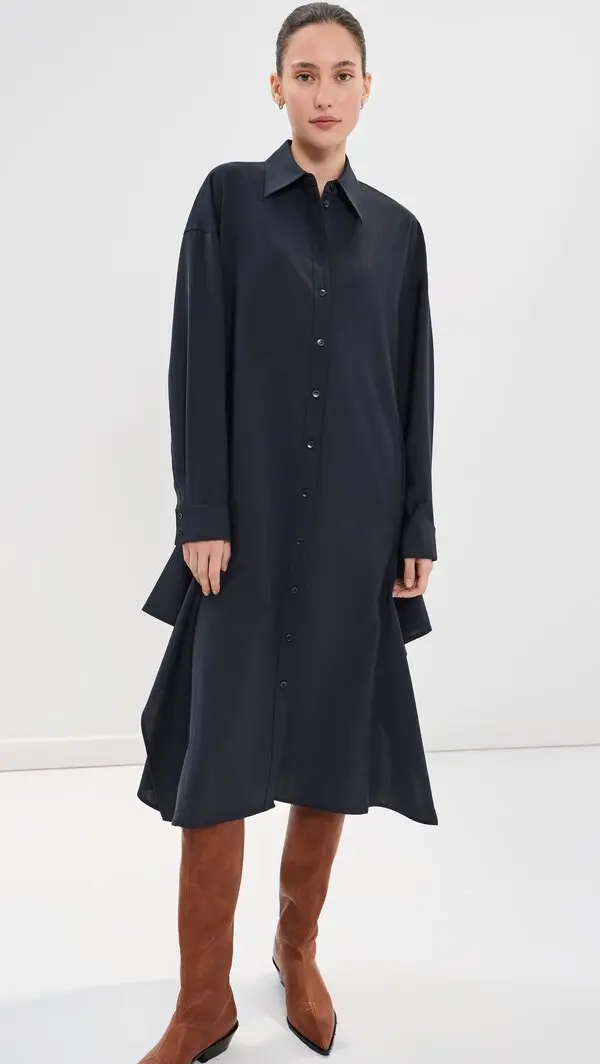 Tibi Tropical Wool Shirtdress