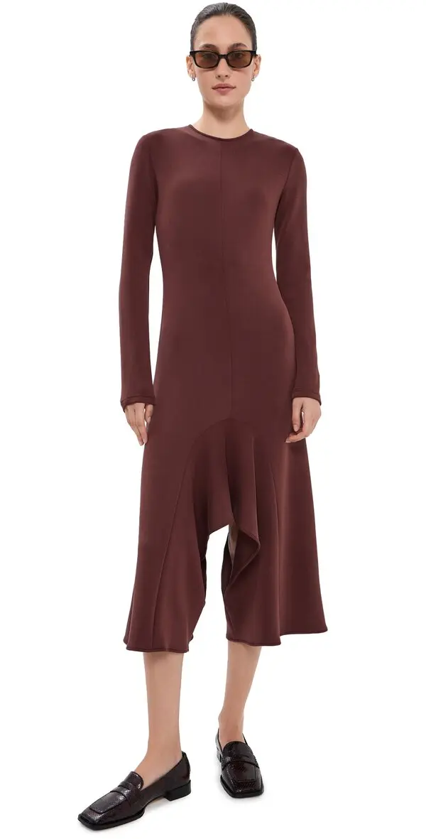 Tibi Feather Weight Neoprene Drape Dress